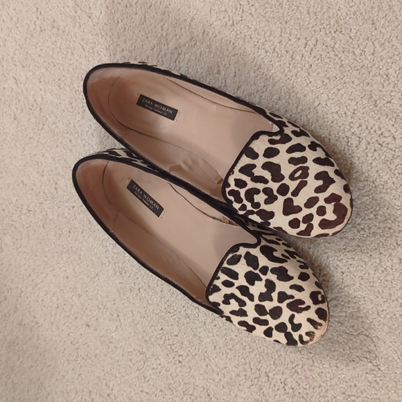 Zara | Shoes | Zara Calf Hair Leopard Flats | Poshmark